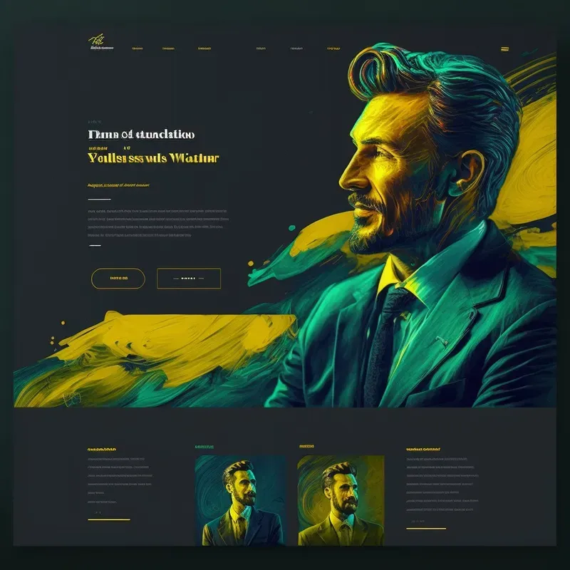 Graphical Website Design Mockups Midjourney Prompt | PromptBase