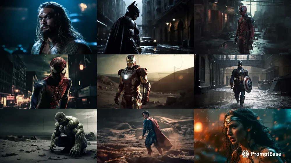 Superhero Scenes Midjourney Prompt | PromptBase