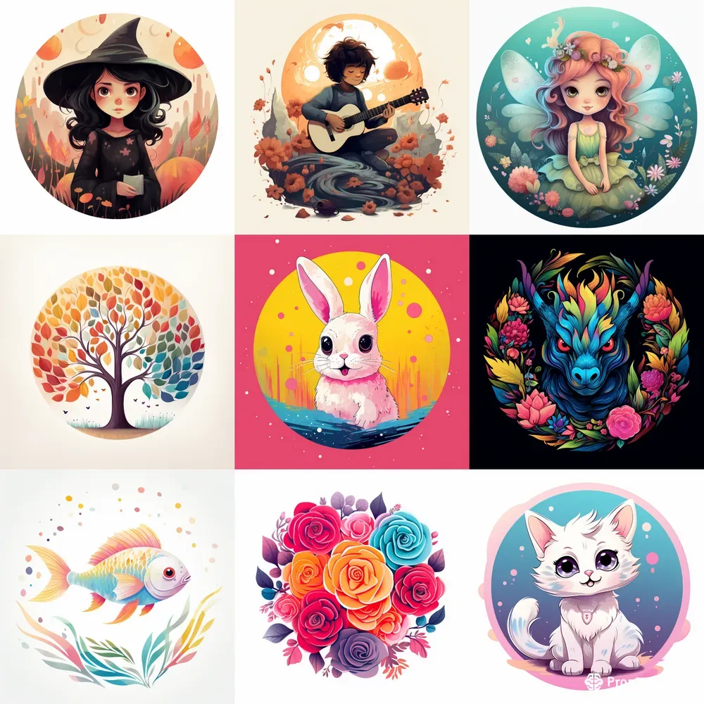 Magical Drawings Prints For Tshirts Midjourney Prompt | PromptBase