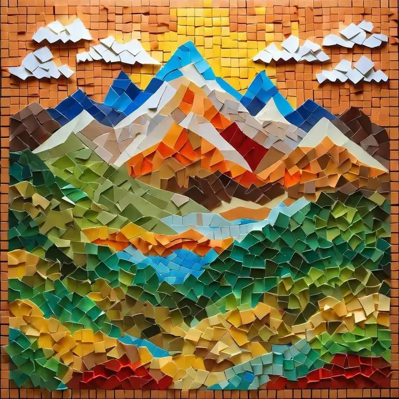 Paper Mosaics Stable Diffusion Prompt | PromptBase