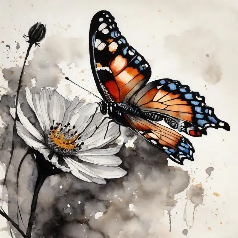 Splashed Ink Paintings Stable Diffusion Prompt | PromptBase