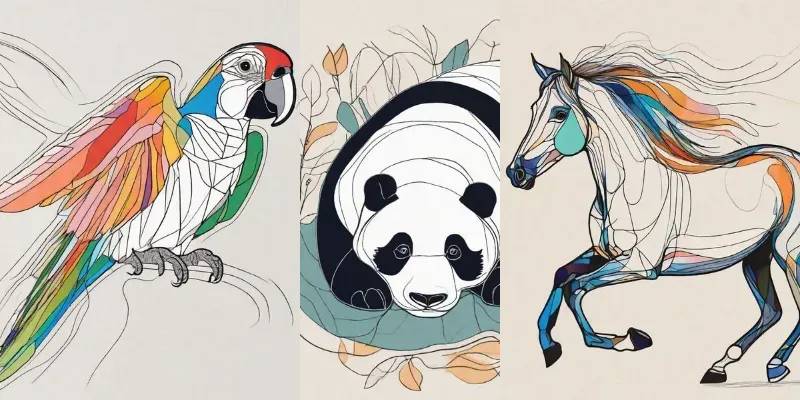 One Line Animal Drawings Stable Diffusion Prompt | PromptBase