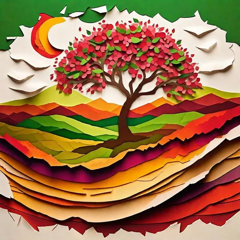 Torn Paper Art Illustrations Stable Diffusion Prompt | PromptBase