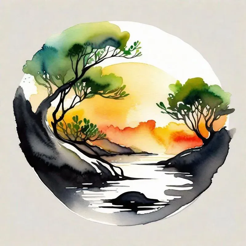 Old Scenery Ink Logos Stable Diffusion Prompt | PromptBase