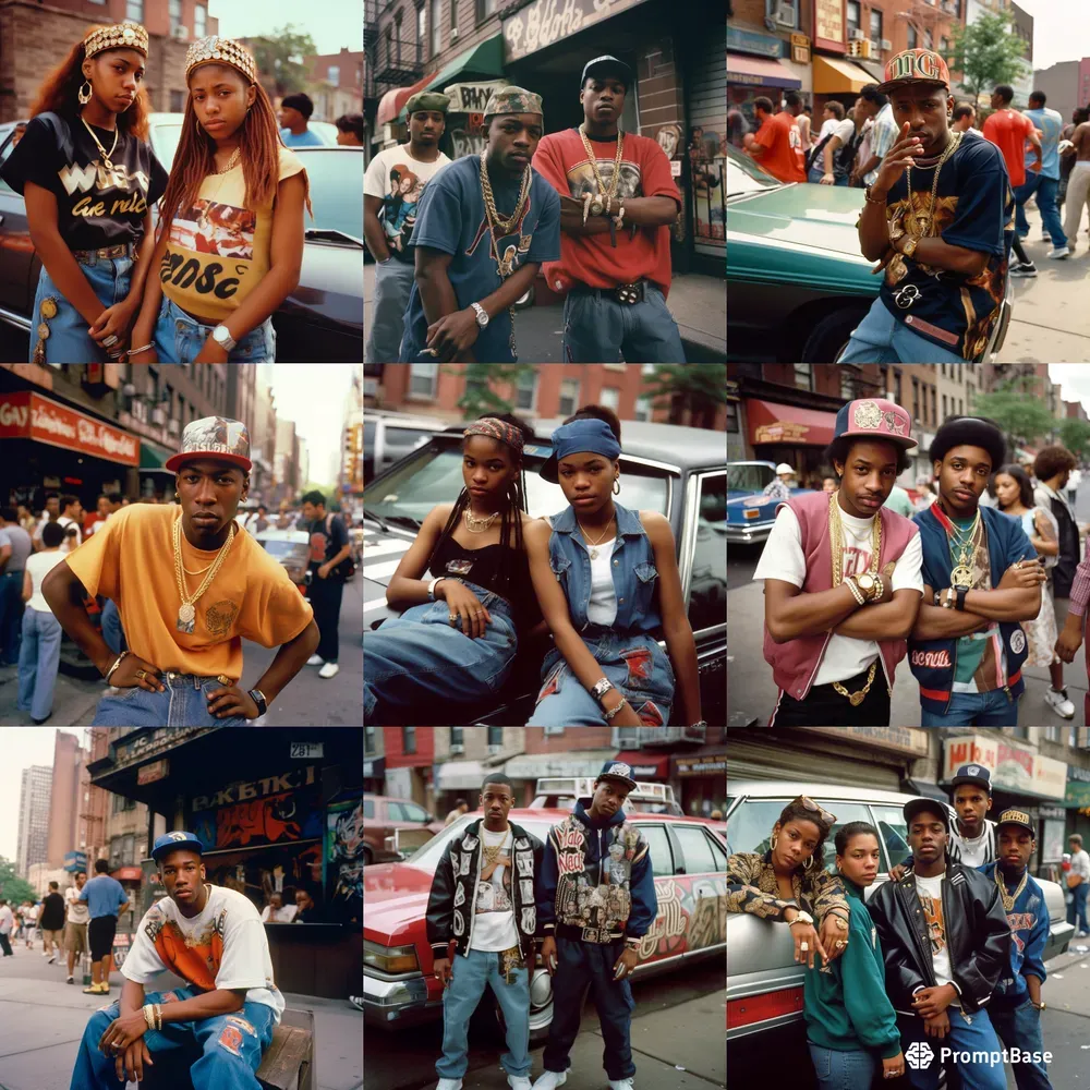1990s Hip Hop Culture Photography Midjourney Prompt | PromptBase