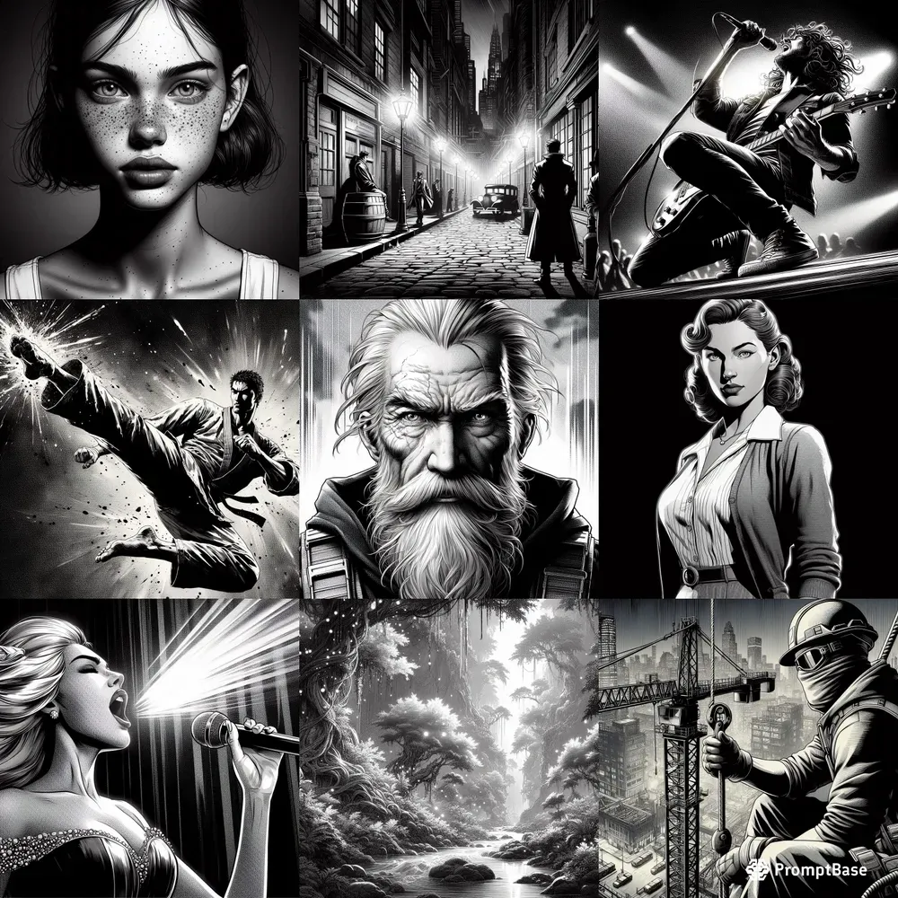 Noir Photorealistic Comics DALL·E Prompt | PromptBase