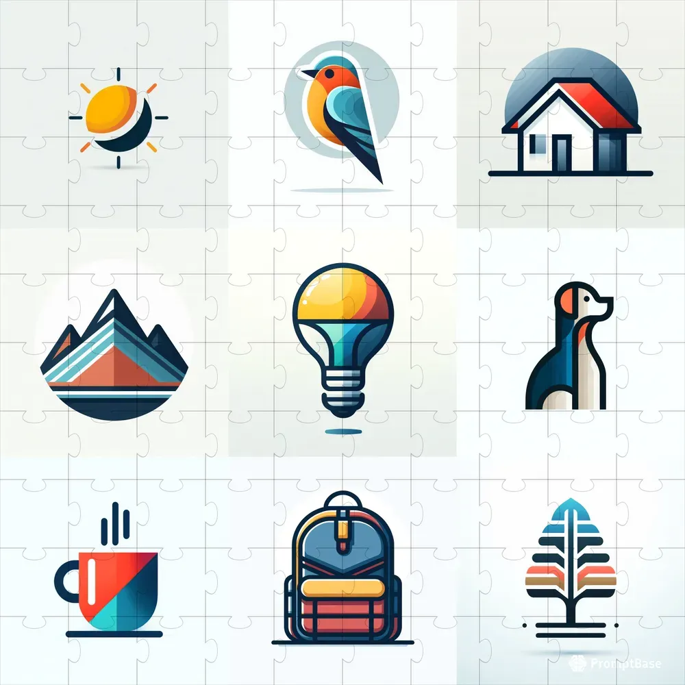 Simple Vector Logos DALL·E Prompt | PromptBase