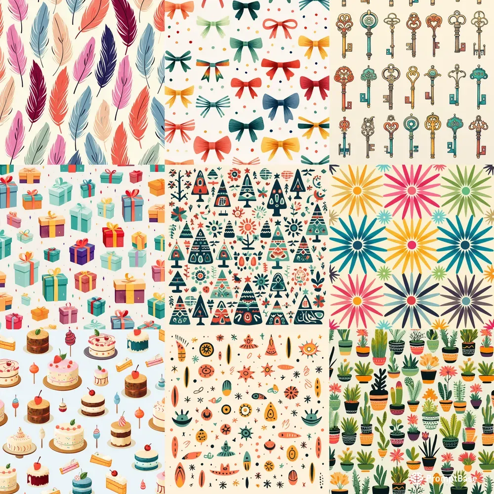 Light Color Wrapping Paper Patterns Midjourney Prompt | PromptBase