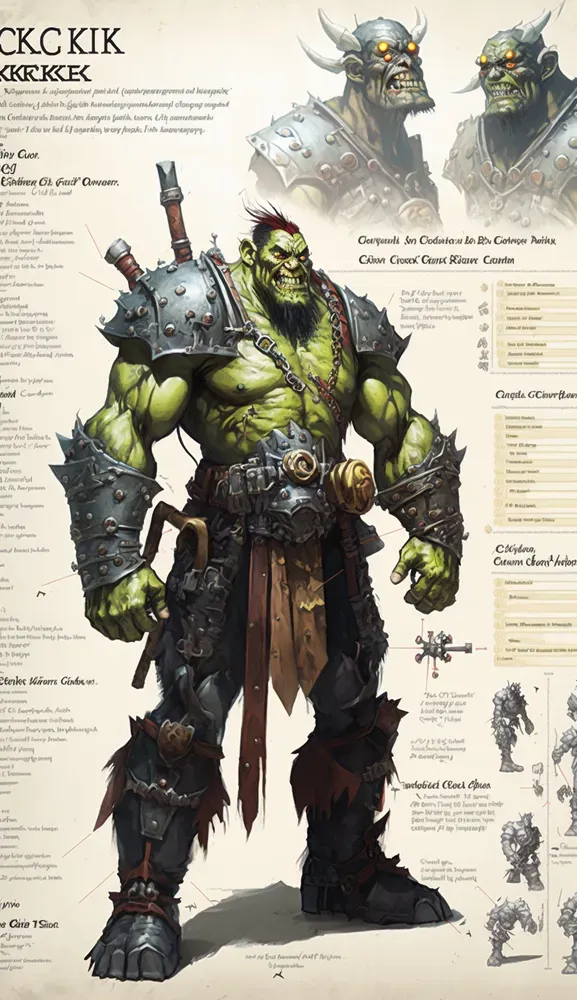 Tabletop Game Character Sheets Midjourney Prompt | PromptBase