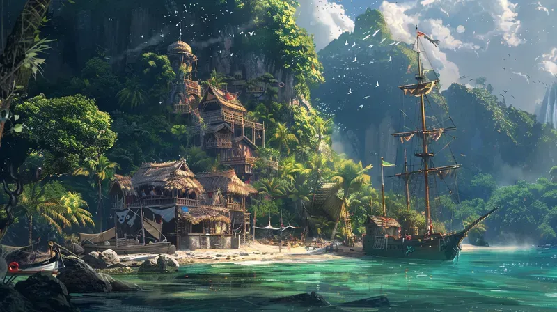 Pirates Point And Click Game Art Midjourney Prompt | PromptBase