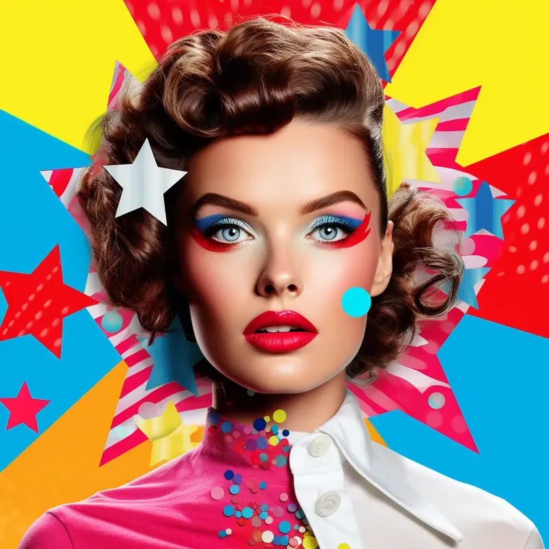 Collages In Pop Art Style Midjourney Prompt | PromptBase