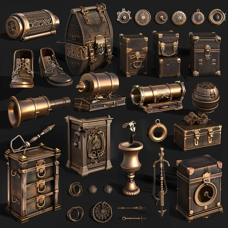 Games 3D Assets Items And Props Midjourney Prompt | PromptBase