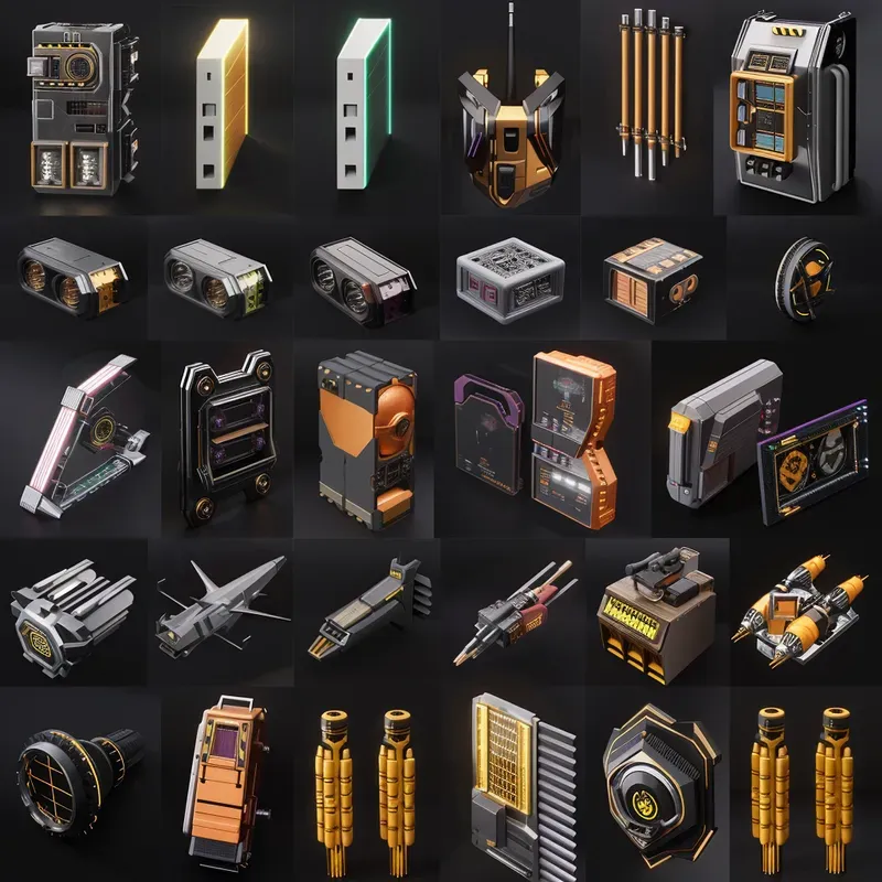 Games 3D Assets Items And Props Midjourney Prompt | PromptBase