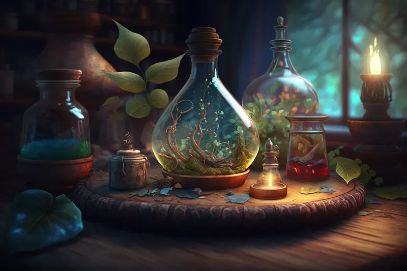 Magical Alchemy Potions Midjourney Prompt | PromptBase