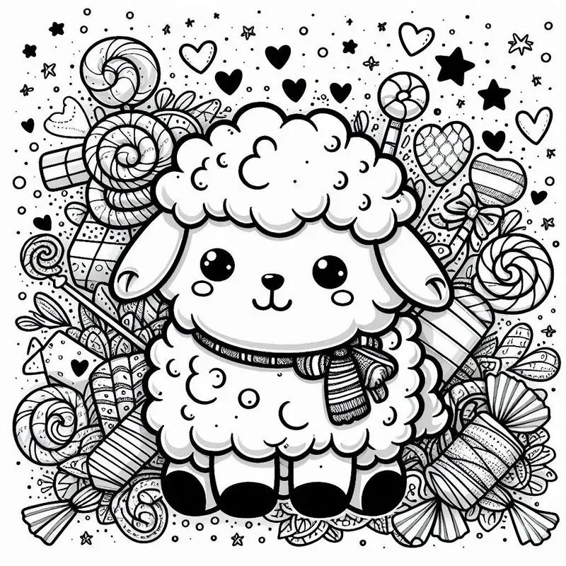 Cozy Cute Animal Coloring Pages For Kids DALL·E Prompt | PromptBase