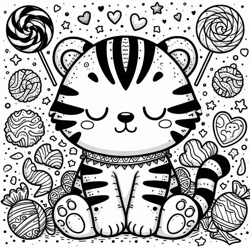 Cozy Cute Animal Coloring Pages For Kids DALL·E Prompt | PromptBase