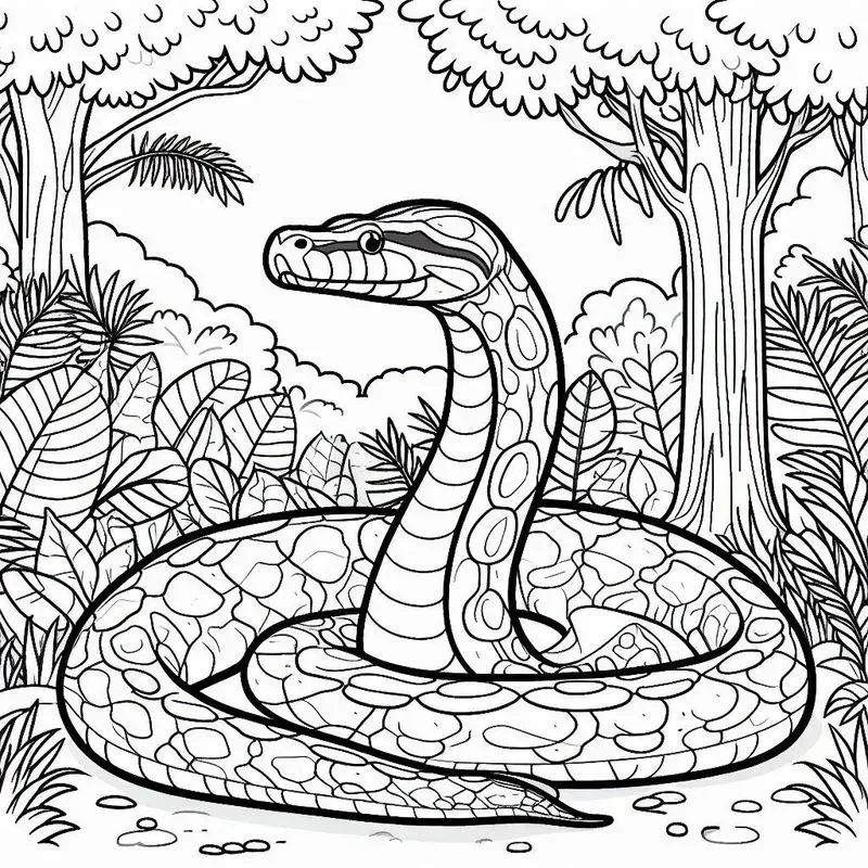 Amazon Animal Coloring Pages For Kids DALL·E Prompt | PromptBase