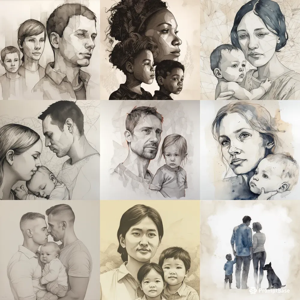 Different Types Of Families In Artistic Forms Midjourney Prompt ...