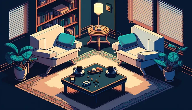 Pixel Game Interiors Midjourney Prompt | PromptBase