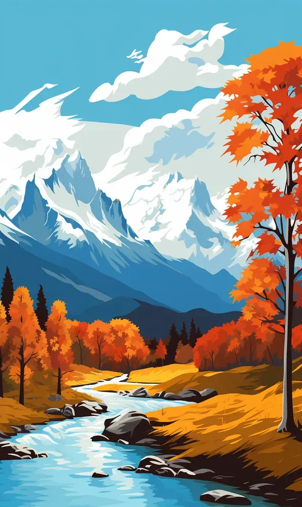 Cartoon Landscapes Posters Midjourney Prompt | PromptBase