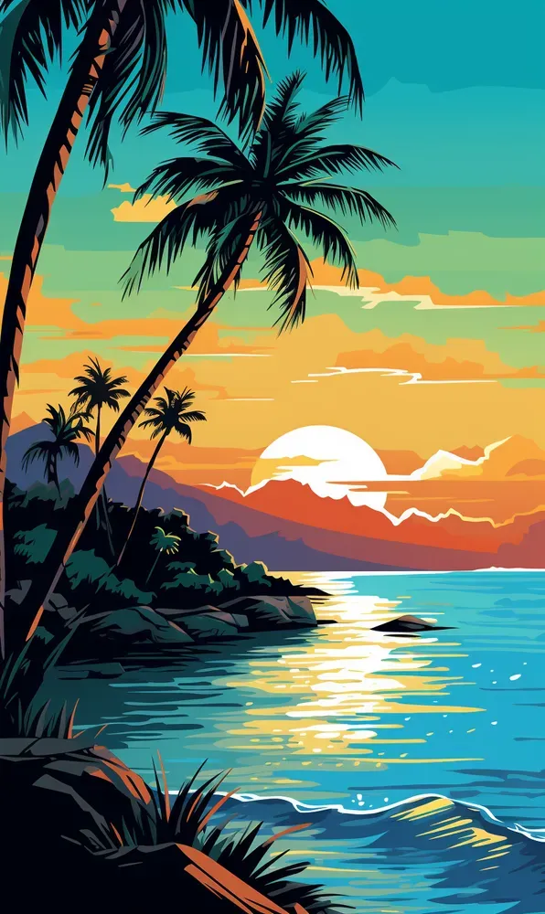Cartoon Landscapes Posters Midjourney Prompt | PromptBase