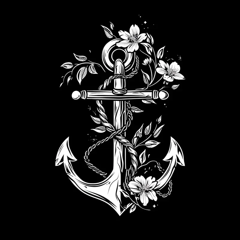 Simple Bw Flowery Line Art Midjourney Prompt | PromptBase