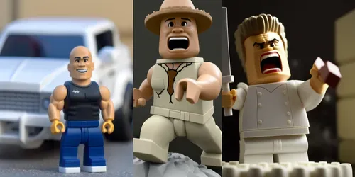 2D Lego Art Portraits Of Celebrities Midjourney Prompt | PromptBase