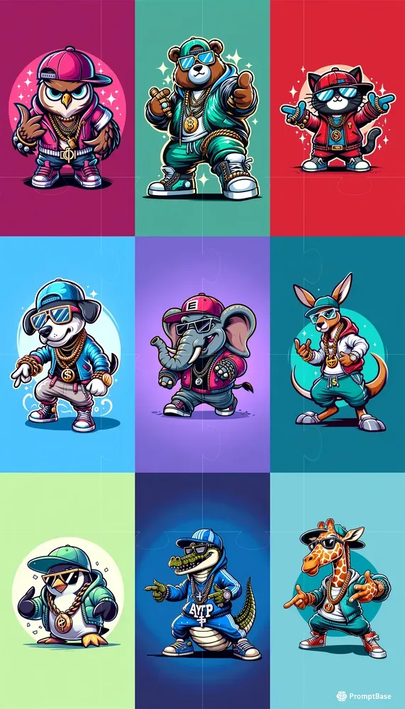 Animal Rappers DALL·E Prompt | PromptBase