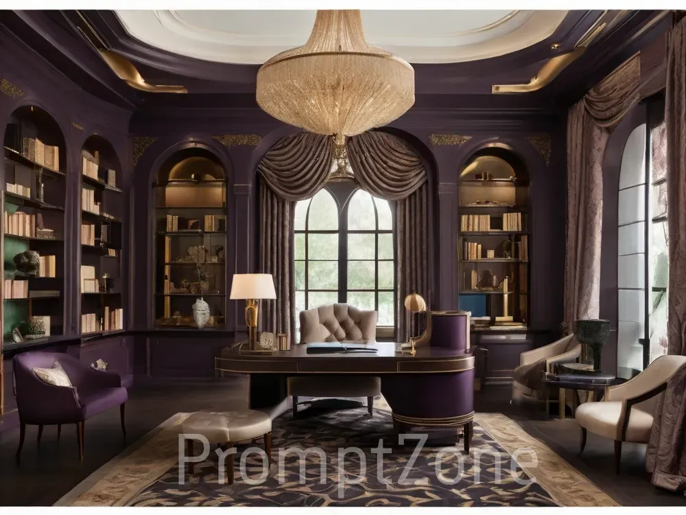 Luxurious Study Room Interior Designs Leonardo Ai Prompt | PromptBase