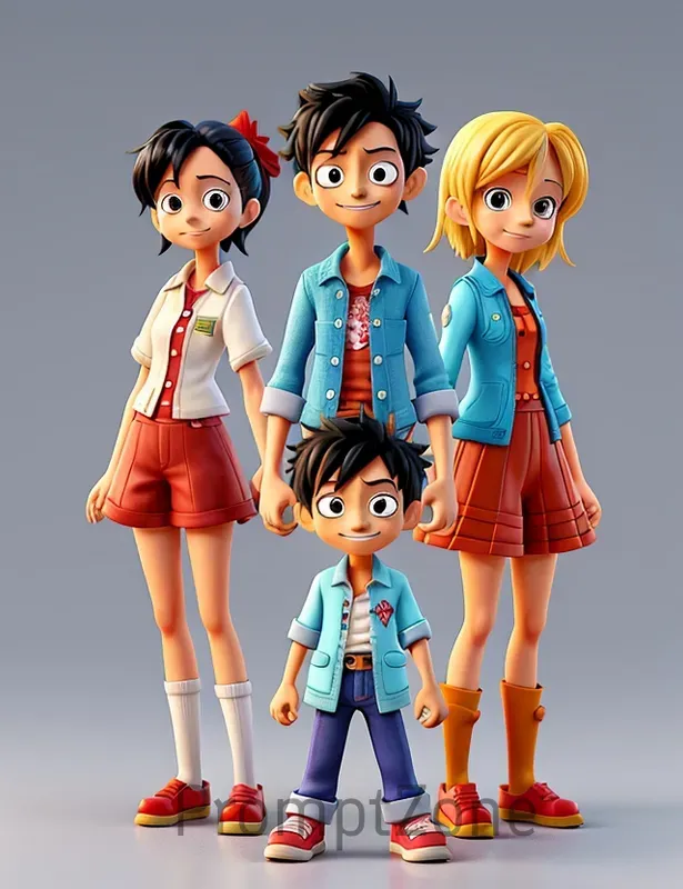 Cute 3D Anime Characters Generator Leonardo Ai Prompt | PromptBase