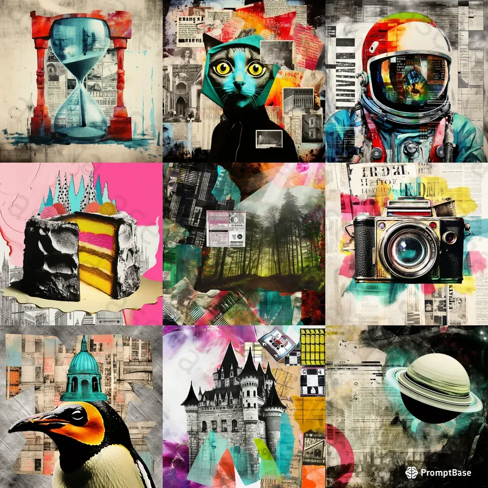 Collages With Postmodern Designs Midjourney Prompt | PromptBase