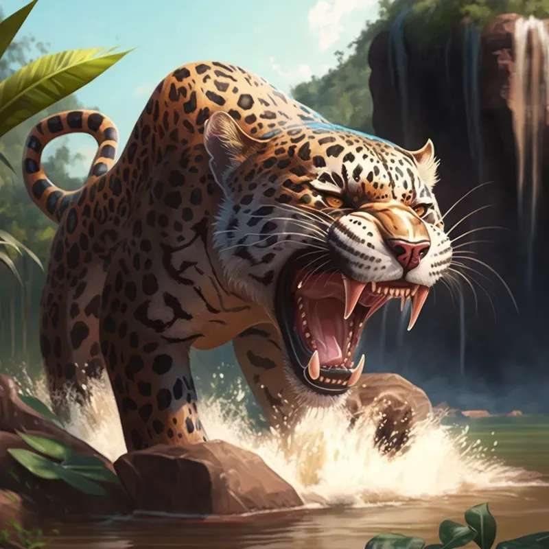 Wild Big Cats Beasts Roaring Midjourney Prompt | PromptBase