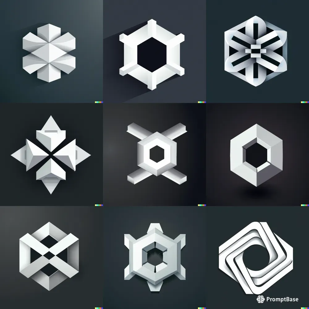 Geometric Style Simple Logos DALL·E Prompt | PromptBase