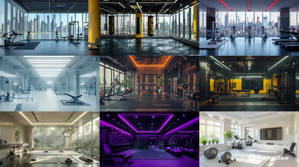 Gym Interior Design Ideas Midjourney Prompt | PromptBase
