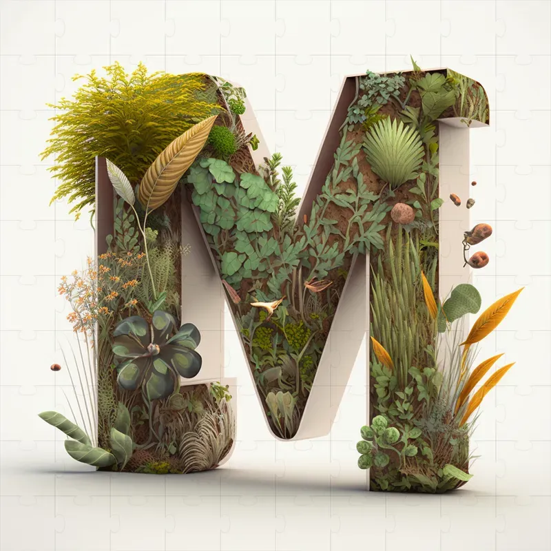 3D Ecosystem Letters Midjourney Prompt | PromptBase