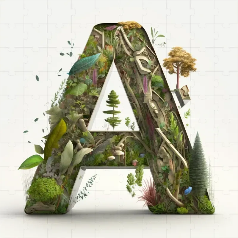 3D Ecosystem Letters Midjourney Prompt | PromptBase