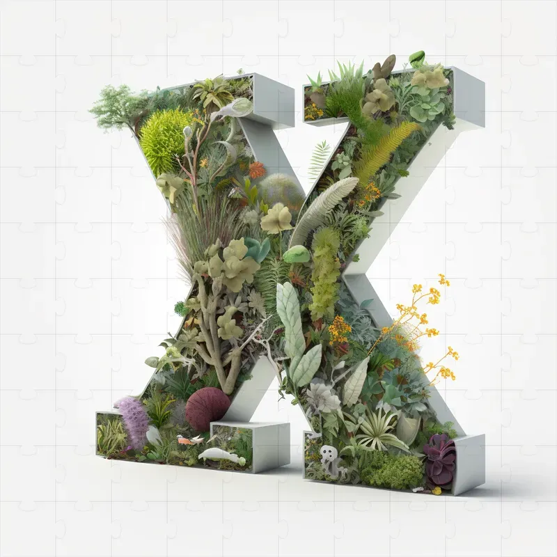 3D Ecosystem Letters Midjourney Prompt | PromptBase