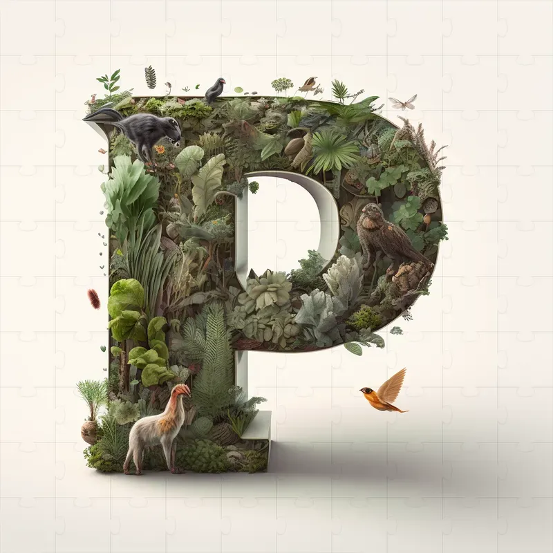 3D Ecosystem Letters Midjourney Prompt | PromptBase