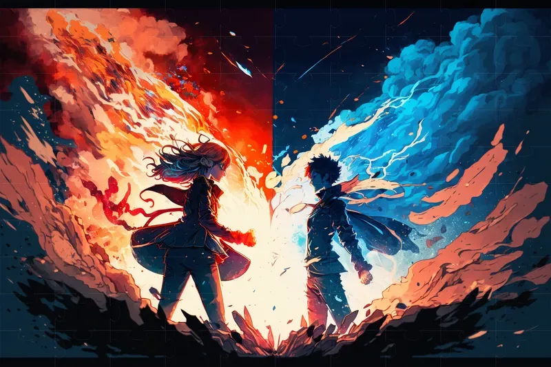 Epic Anime Battle Scenes Midjourney Prompt | PromptBase