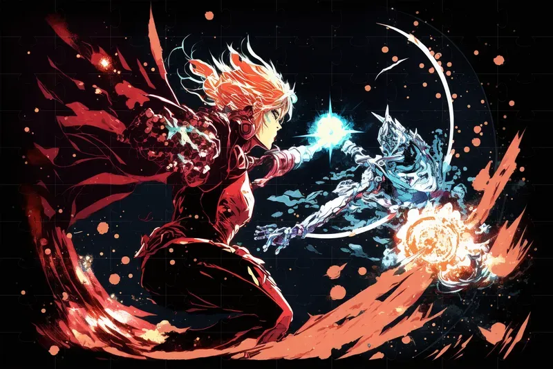 Epic Anime Battle Scenes Midjourney Prompt | PromptBase