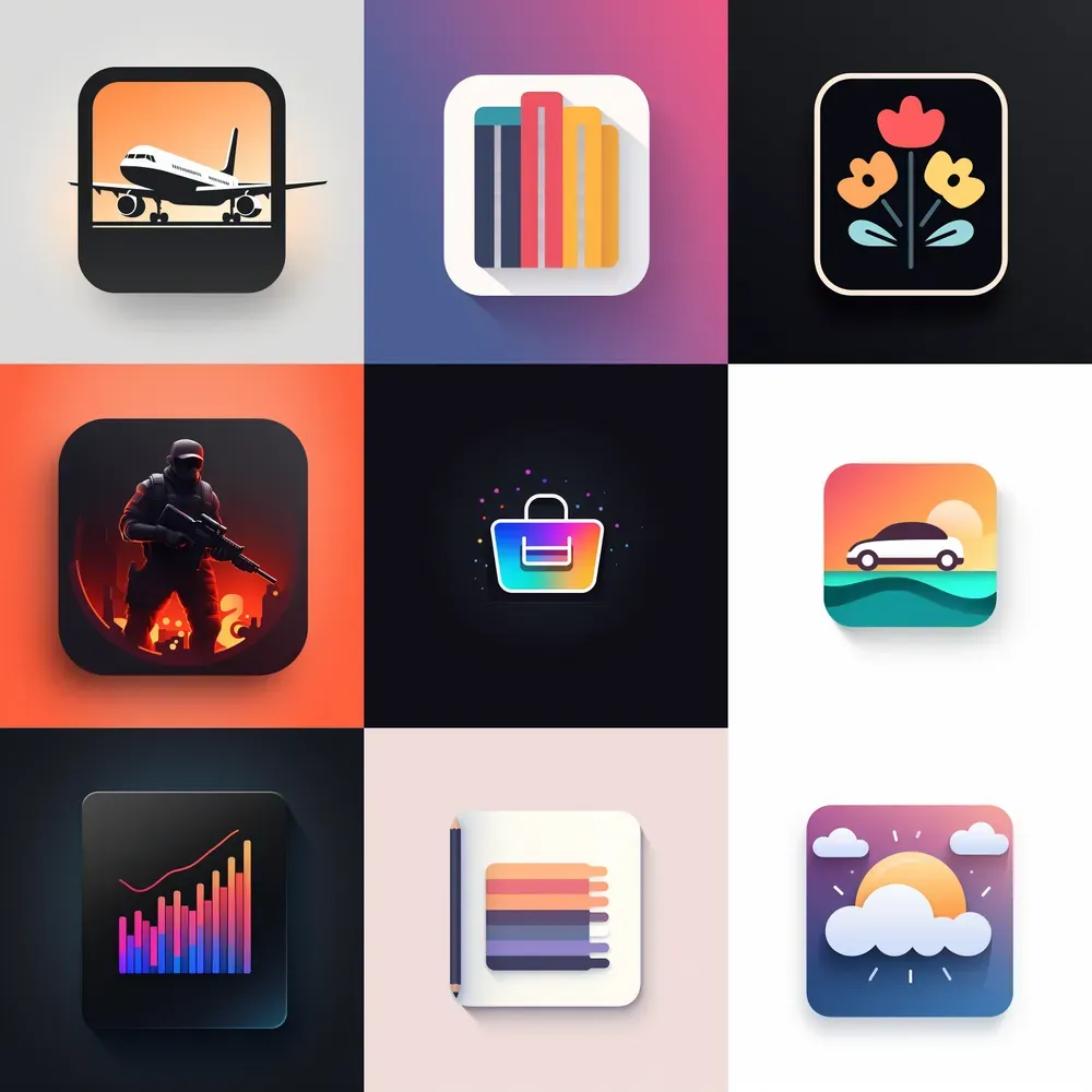 Minimalist App Icon Blueprints Midjourney Prompt | PromptBase