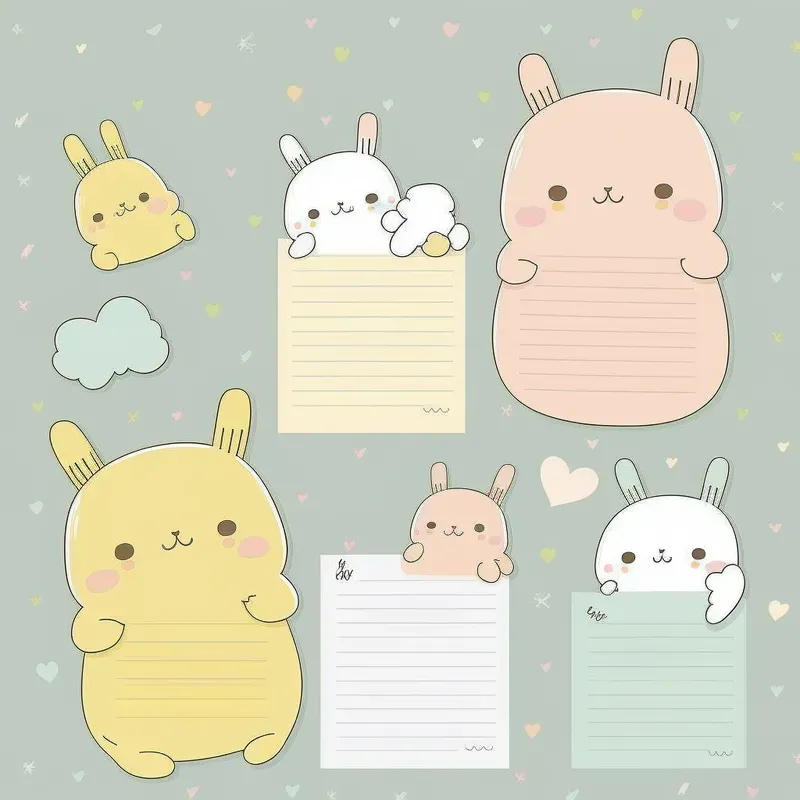 Cute Note Papers Midjourney Prompt | PromptBase