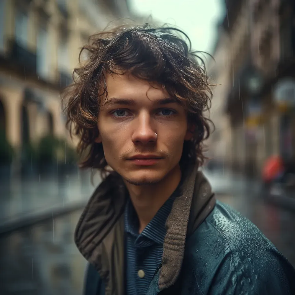 Realistic Portraits In The Rain Midjourney Prompt | PromptBase