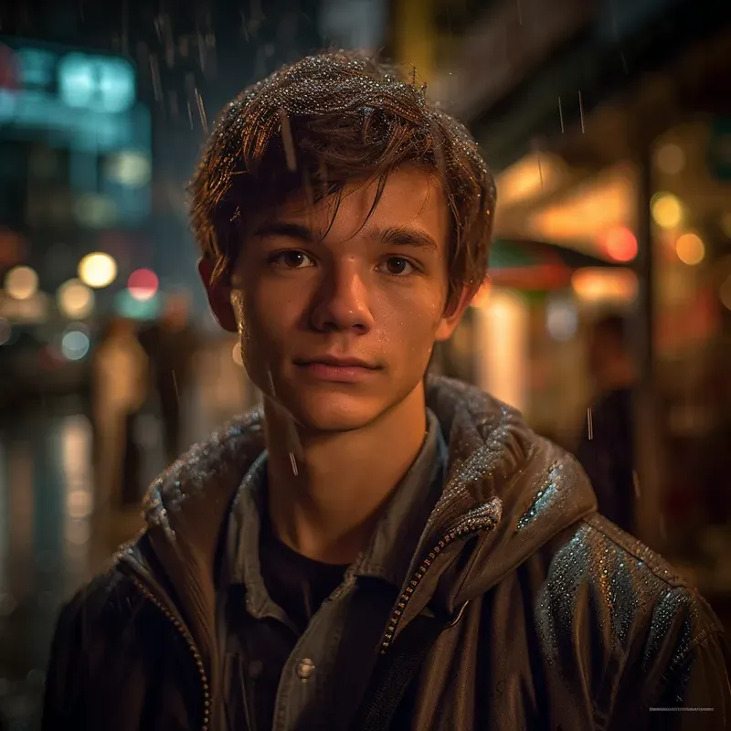 Realistic Portraits In The Rain Midjourney Prompt | PromptBase