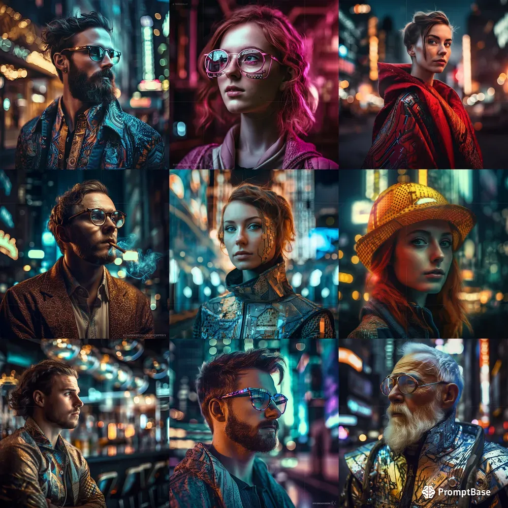 Futuristic Photos Of People Stock Midjourney Prompt | PromptBase