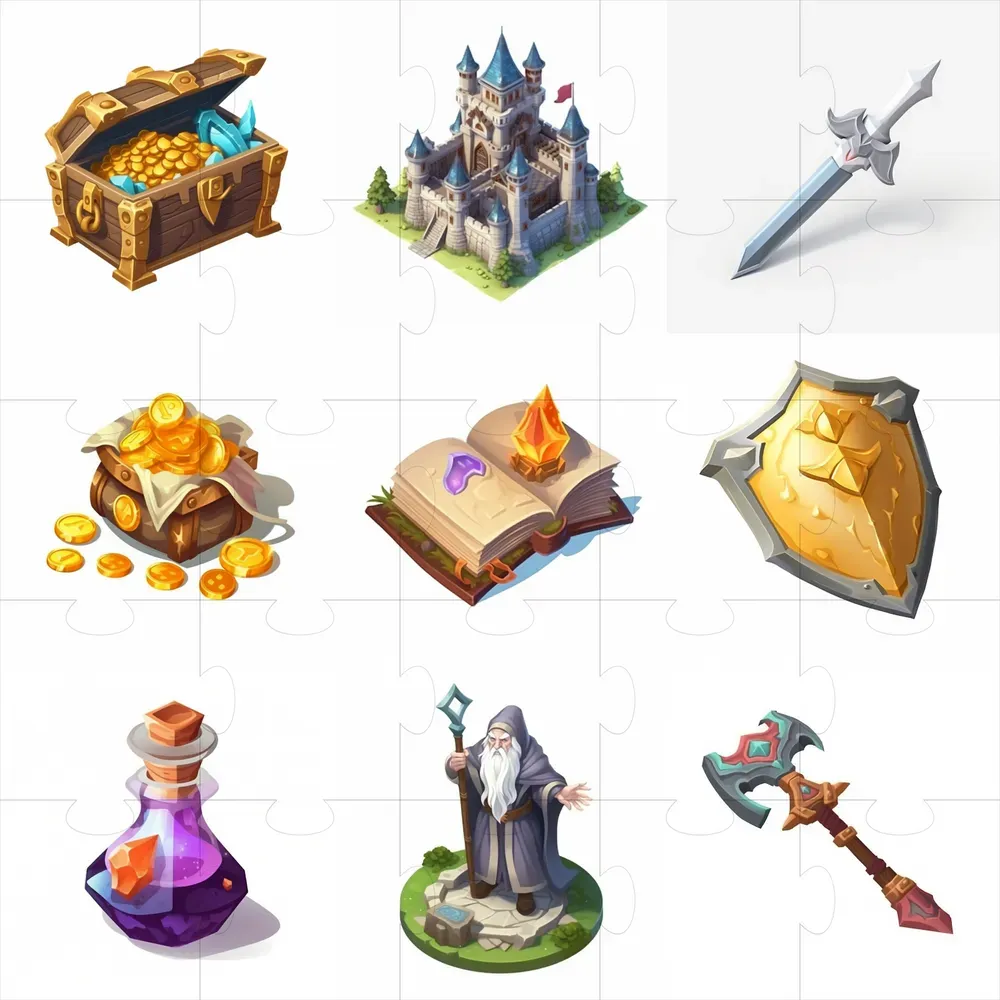 Sets Of Objects For RPG Games Midjourney Prompt | PromptBase