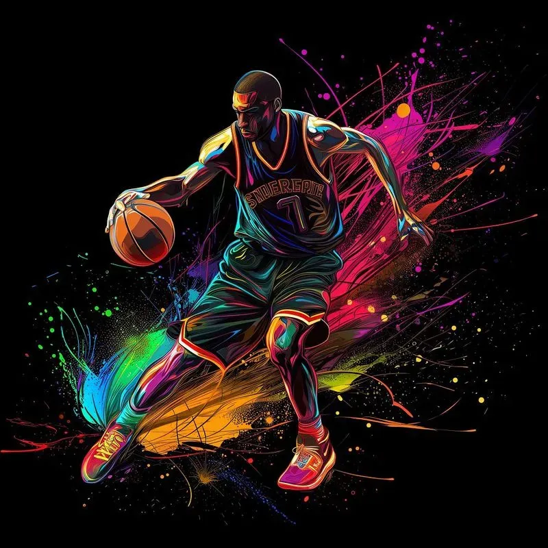 Illustrated Colorful Sport Scenes Midjourney Prompt | PromptBase