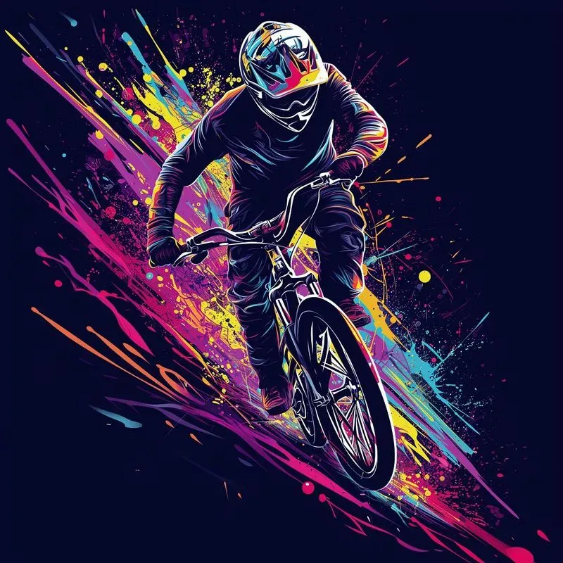Illustrated Colorful Sport Scenes Midjourney Prompt | PromptBase