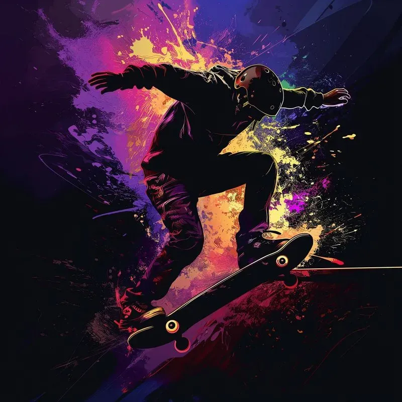 Illustrated Colorful Sport Scenes Midjourney Prompt | PromptBase