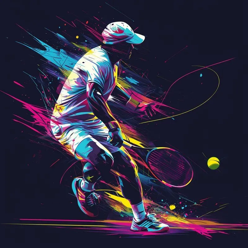 Illustrated Colorful Sport Scenes Midjourney Prompt | PromptBase